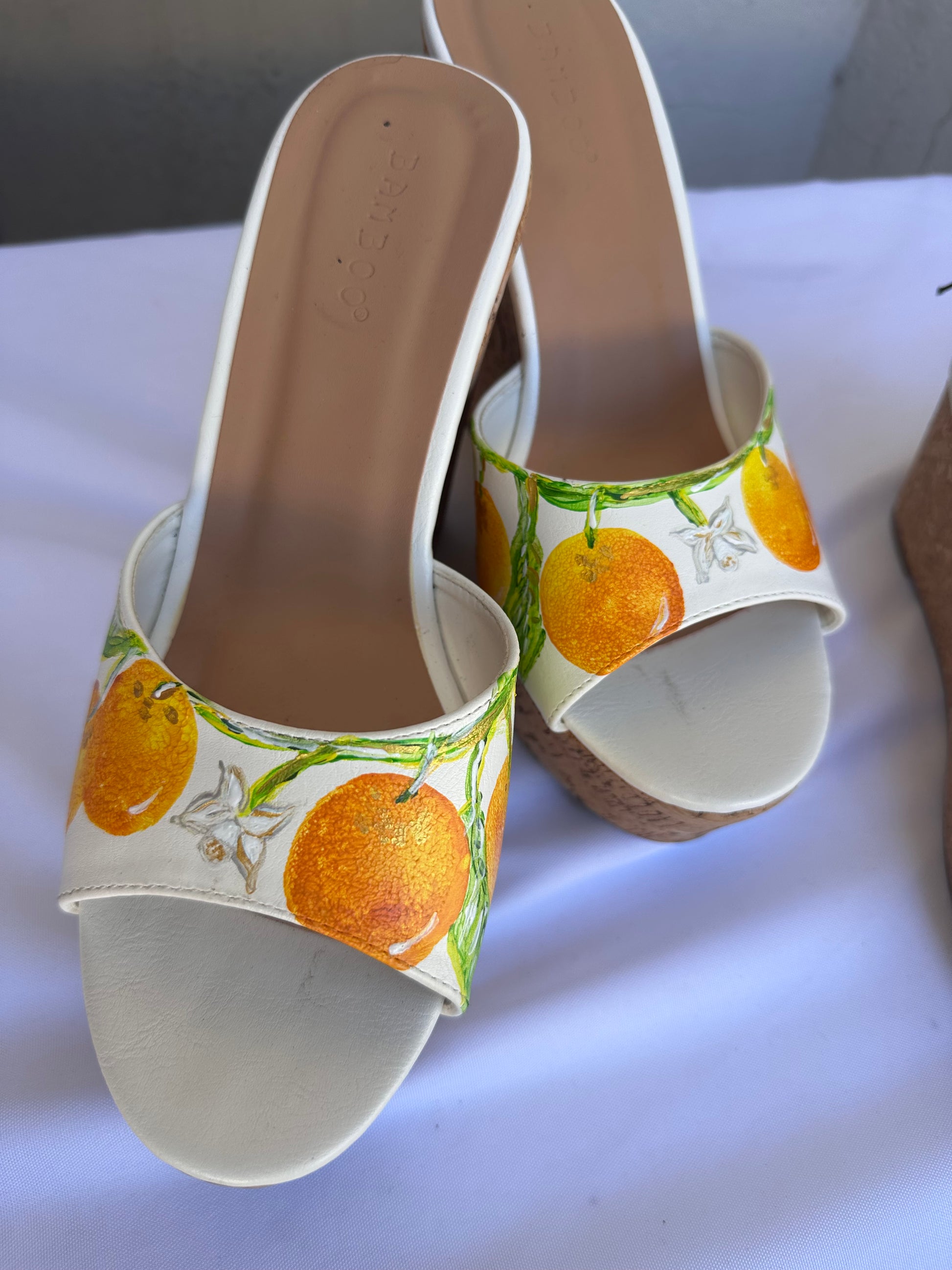 Hand-Painted Orange Blossom Wedges – Size 9 (Limited Edition) 🍊 ...